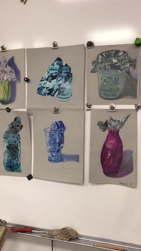 Colored Pencil Art Project Glass Objects Lesson High School Art | TPT