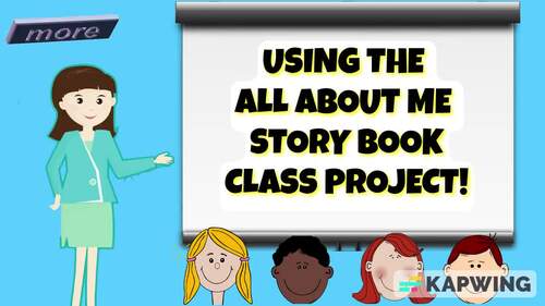 All About Me Project Based Learning Story Book Template Back To School