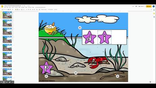 Short I CVC Words Digital Phoneme Segmentation Activities Google Slides ...