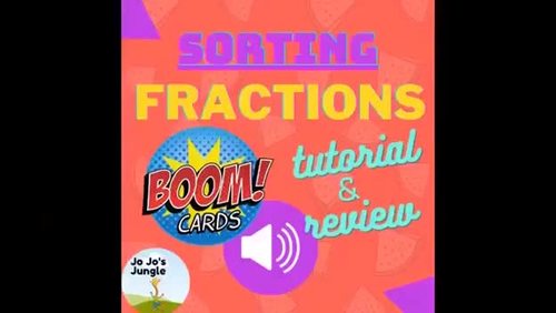 Sorting Fractions Boom Cards by Jo Jo's Jungle | TPT