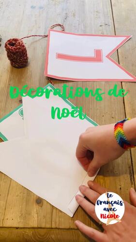 French Christmas Classroom and Tree Decoration Pack with 3 Types of Bunting