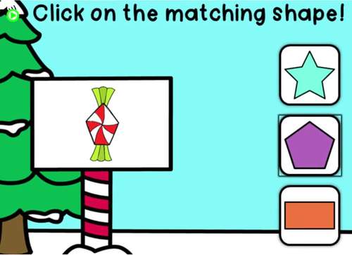 Christmas Shapes Math Centers | Digital Game Boom Cards | TpT