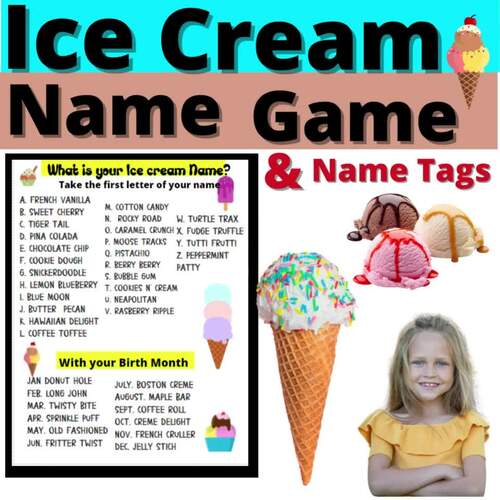 Ice Cream Activity Name Game Lesson Fun Student Classroom Summer End of ...