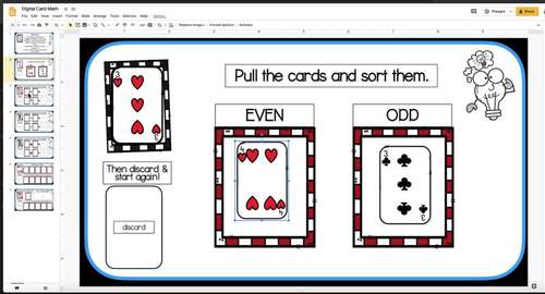 DIGITAL Card Math: Google Slides: DISTANCE LEARNING by Aubree Teaches