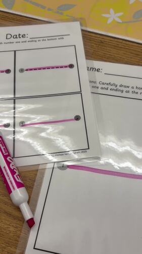 Trace Shapes Lines Worksheets Fine Motor Emerging Skills Activities NO PREP
