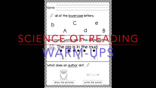 Science of Reading Warm Ups | Worksheets | Kindergarten by Teaching ...