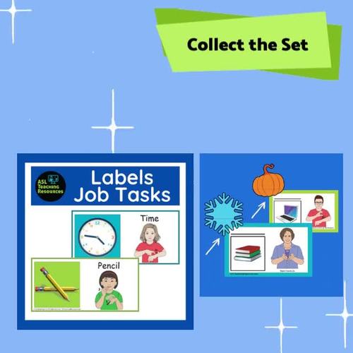 ASL Flashcards – Job Charts – Editable | Classroom Decor | TpT
