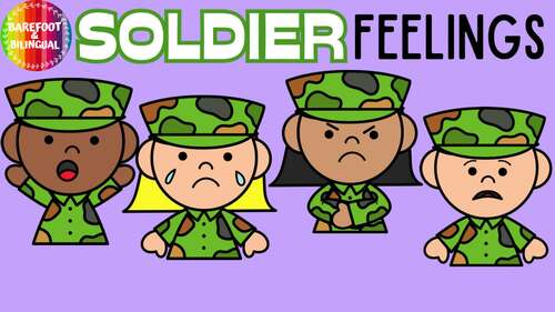 Soldier Clipart Emotions - Community Helpers Clipart - SEL Feelings Clipart