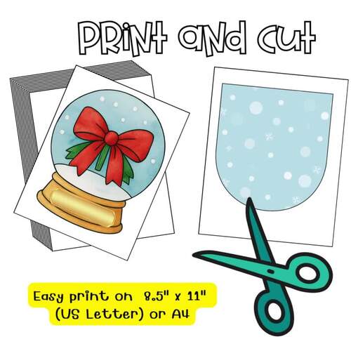 Snow Globe Bulletin Board Kit | Christmas Winter Classroom Door Decor