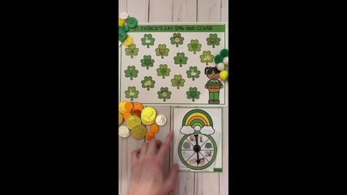 St. Patrick's Day Phonological Processes Spin and Cover Games BUNDLE