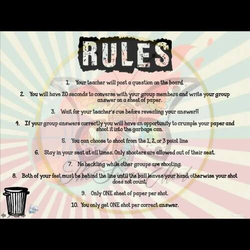 Heat Transfer ~ Crumple & Shoot ~ Trashketball Science Review Game