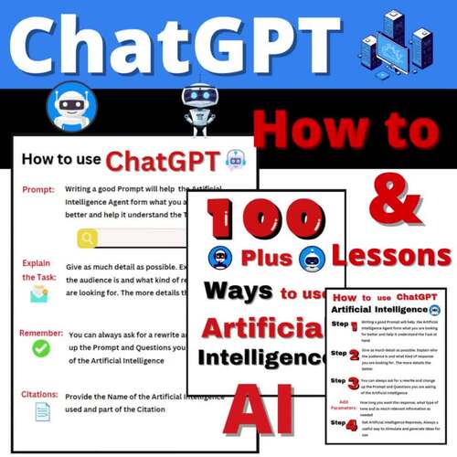 ChatGPT Prompts Uses Worksheets Lessons Artificial Intelligence Resource