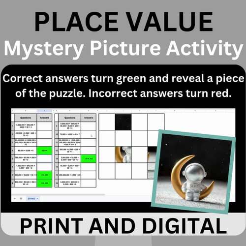 Place Value Expanded to Standard Form Mystery Picture Digital Math Activity