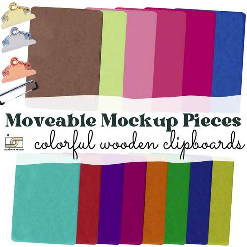 Wooden Clipboard Images Mockup Movable Images | PNG files | TPT