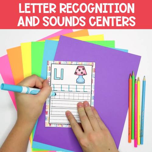 Kindergarten Alphabet Centers Phonics Letter Games & Fine Motor ...