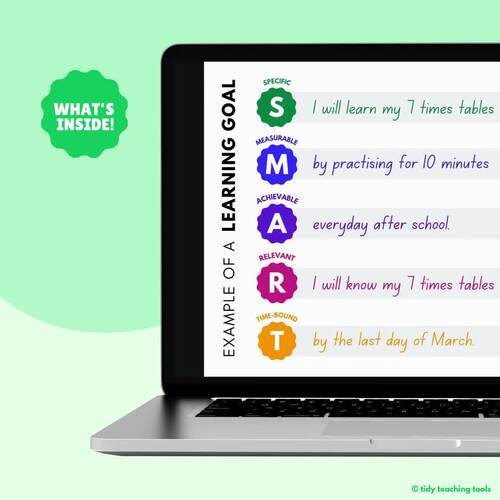 SMART Goal Setting for Kids | Sheets & Posters by tidy teaching tools