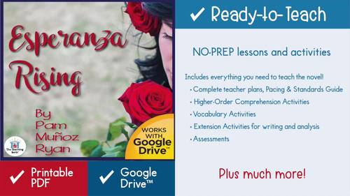 Esperanza Rising Novel Study Book Unit by The Teaching Bank | TPT