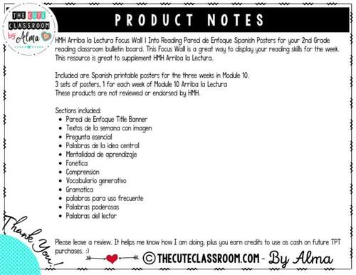 HMH 2nd Grade Spanish Focus Wall Pared de Enfoque Module 6 | TPT