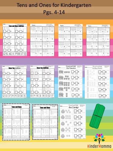 Tens and Ones (Base Ten) Activities for Kindergarten by KinderMomma ...