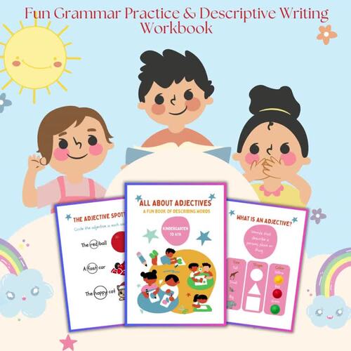 All About Adjectives Workbook | Grammar Worksheets & Activities for Kids