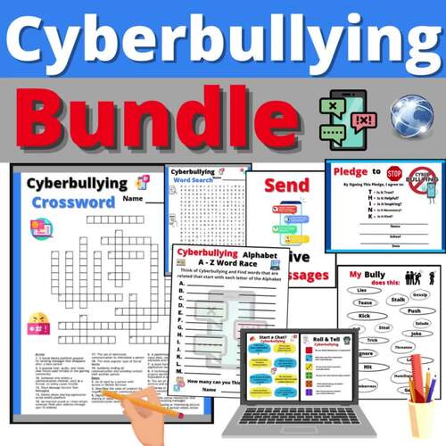 Cyberbullying Bundle Resources Unit Internet Safety Activities Lessons ...