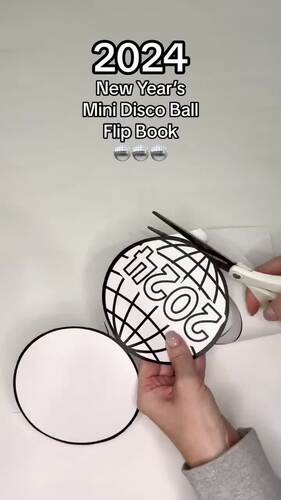 New Year's - Resolution - Goals - Mini Disco Ball Flip Book | TPT