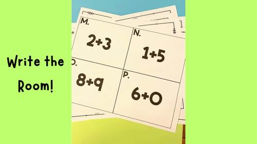 Addition Numbers 1-20 Write the Room by Mrs Katelyn Lewis | TPT