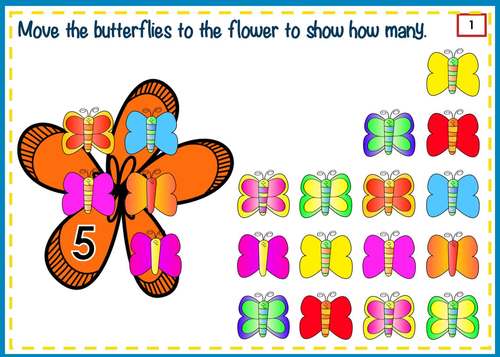 Butterfly Counting BOOM Cards How Many Butterflies Numerals and Number ...