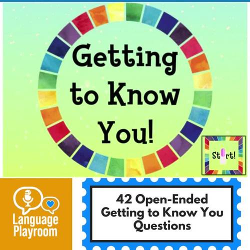 Getting to Know You Boom Cards - 42 Fun Questions for Speech Therapy