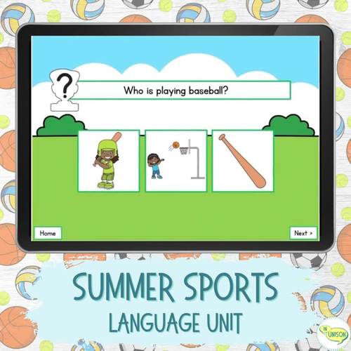 Summer Sports Language Boom Cards™ for Speech Therapy | TPT