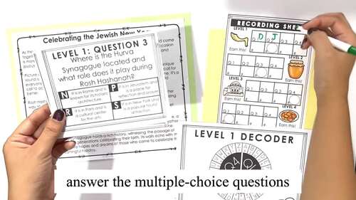 Holidays Around the World Reading Escape Room about Rosh Hashanah ...