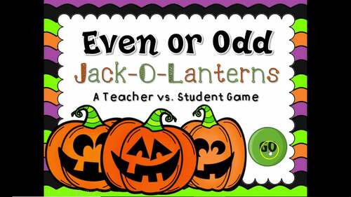 Even or Odd Numbers Jack-O-Lantern Halloween Powerpoint Game | TPT