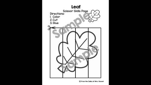 Leaf Scissor Skill Cutting Practice - 2 Variations by From the Cubby