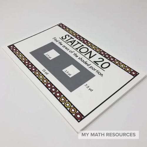 6.G.1 Area of Polygons Task Cards - Middle School Geometry Math Stations