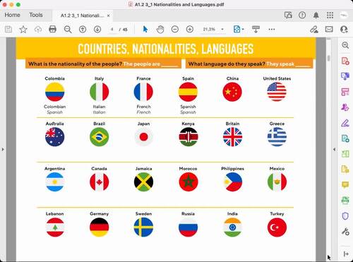 ESL Beginners Lesson: Learn Nationalities & Languages in 3rd Person in ...