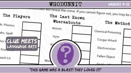 Whodunnit? Punctuation - ELA Activity Bundle - Distance Learning Compatible