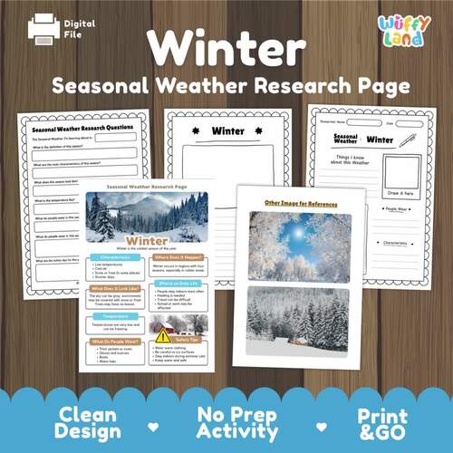Winter Season Weather Research Project | Seasonal Science Informational ...