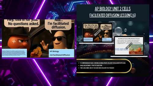 AP Biology UNIT 2 Cells 2.6 Facilitated Diffusion Lesson Guide | TPT