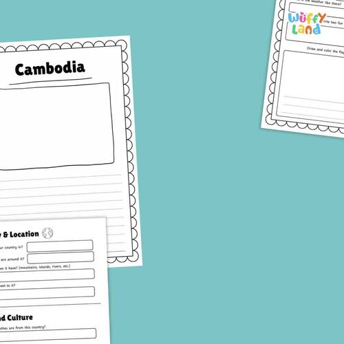 Cambodia Country Research Project | Asia Geography Workbook | Country ...