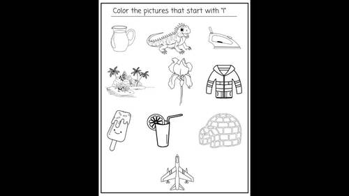 No Prep Beginning Sounds Phonics Worksheets | TPT