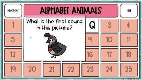 Beginning Sound Animals Game Show Review by KinderCrafting | TPT