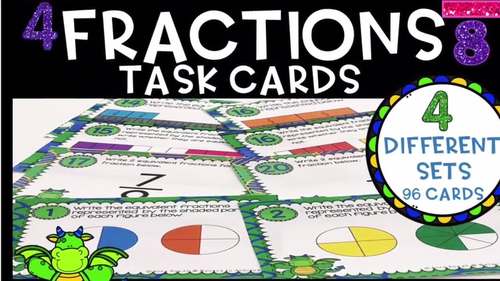 Equivalent Fractions Task Cards (96 Cards-Differentiated) | TpT
