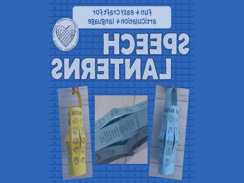 Speech Lanterns craft for articulation & language therapy by LyndaSLP123