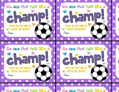 Soccer Ball (Fidget Toy) Testing Motivation Gift Tag- Stay on the ball ...