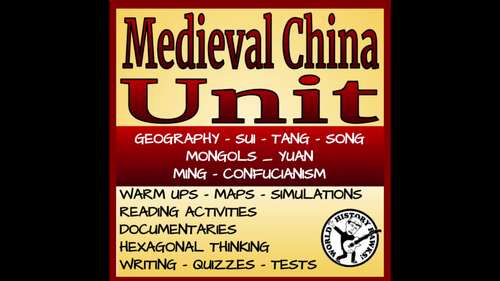 Middle Ages China Unit Bundle - Map Reading Activities Simulation ...