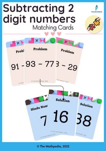Matching Card Activity: Subtracting 2-Digit Numbers by The Mathpedia