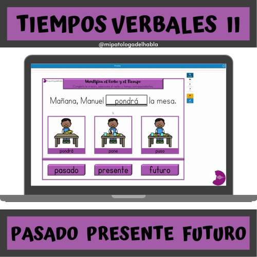 Tiempos Verbales Pasado Presente Futuro Verbos Nivel II Verb Tenses Spanish