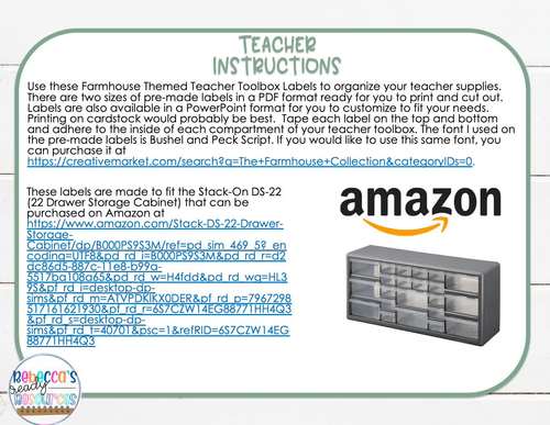 Farmhouse Classroom Decor - Teacher Toolbox Labels (EDITABLE) | TPT