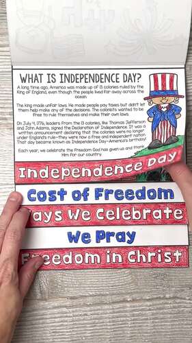 4th of July Independence Day Craft for Patriotic Christian Bible Sunday ...