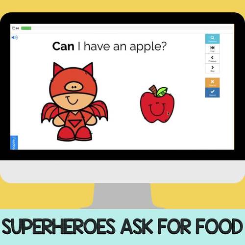 Superheroes Ask For Food: Can Core Vocabulary Boom Cards for Speech ...